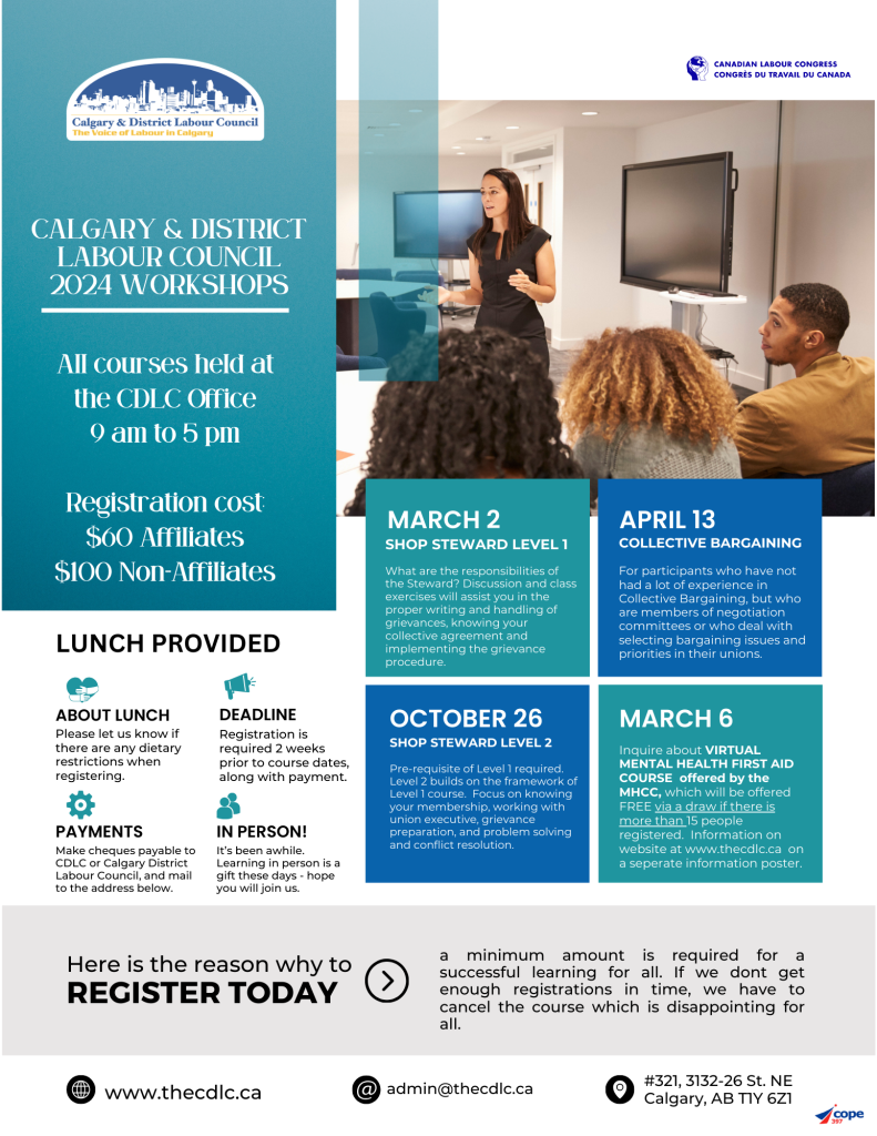 The Calgary & District Labour Council - Calgary & District Labour Council