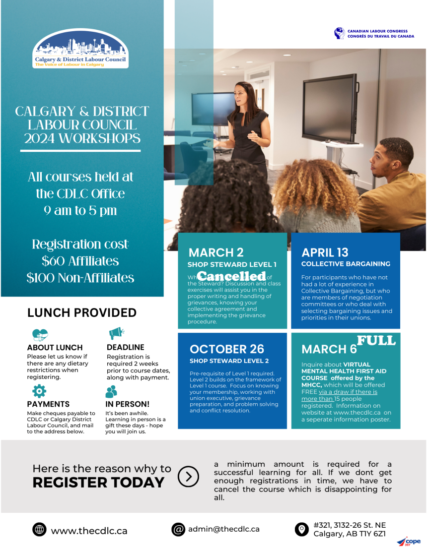 The Calgary & District Labour Council - Calgary & District Labour Council